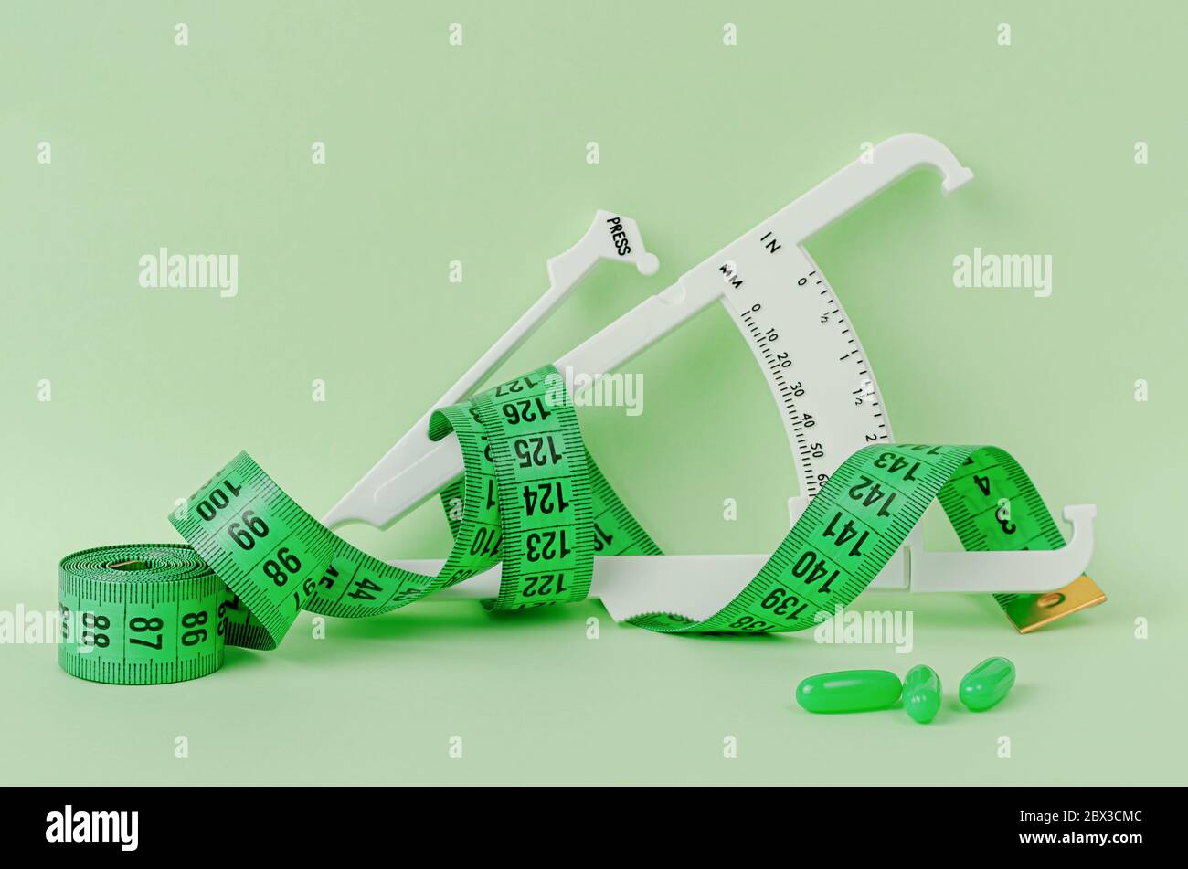 Measuring body fat caliper hi-res stock photography and images - Alamy