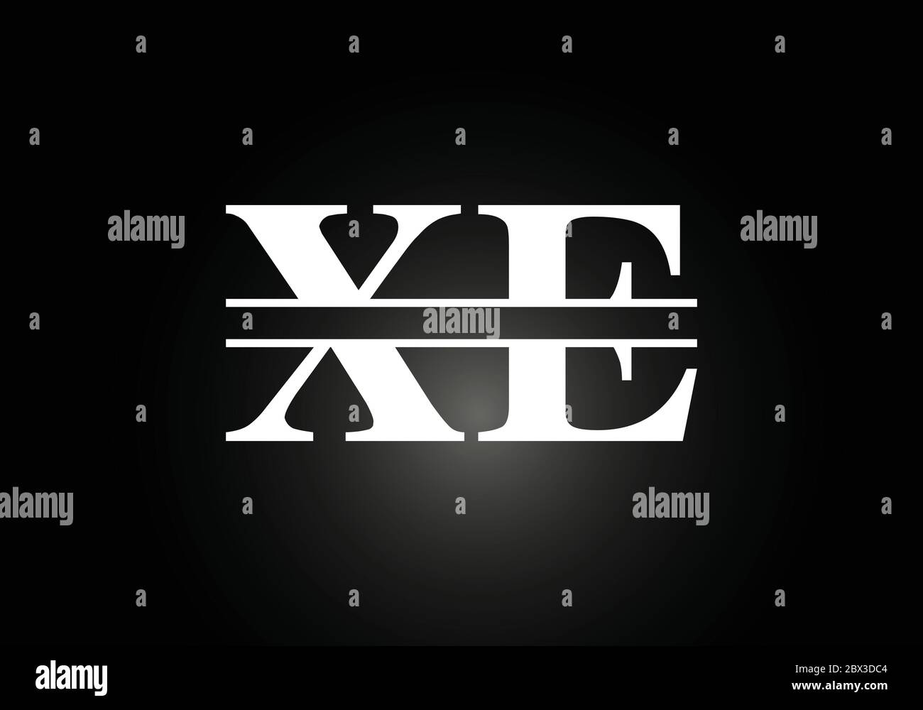 Initial Monogram Letter X E Logo Design Vector Template. X E Letter ...