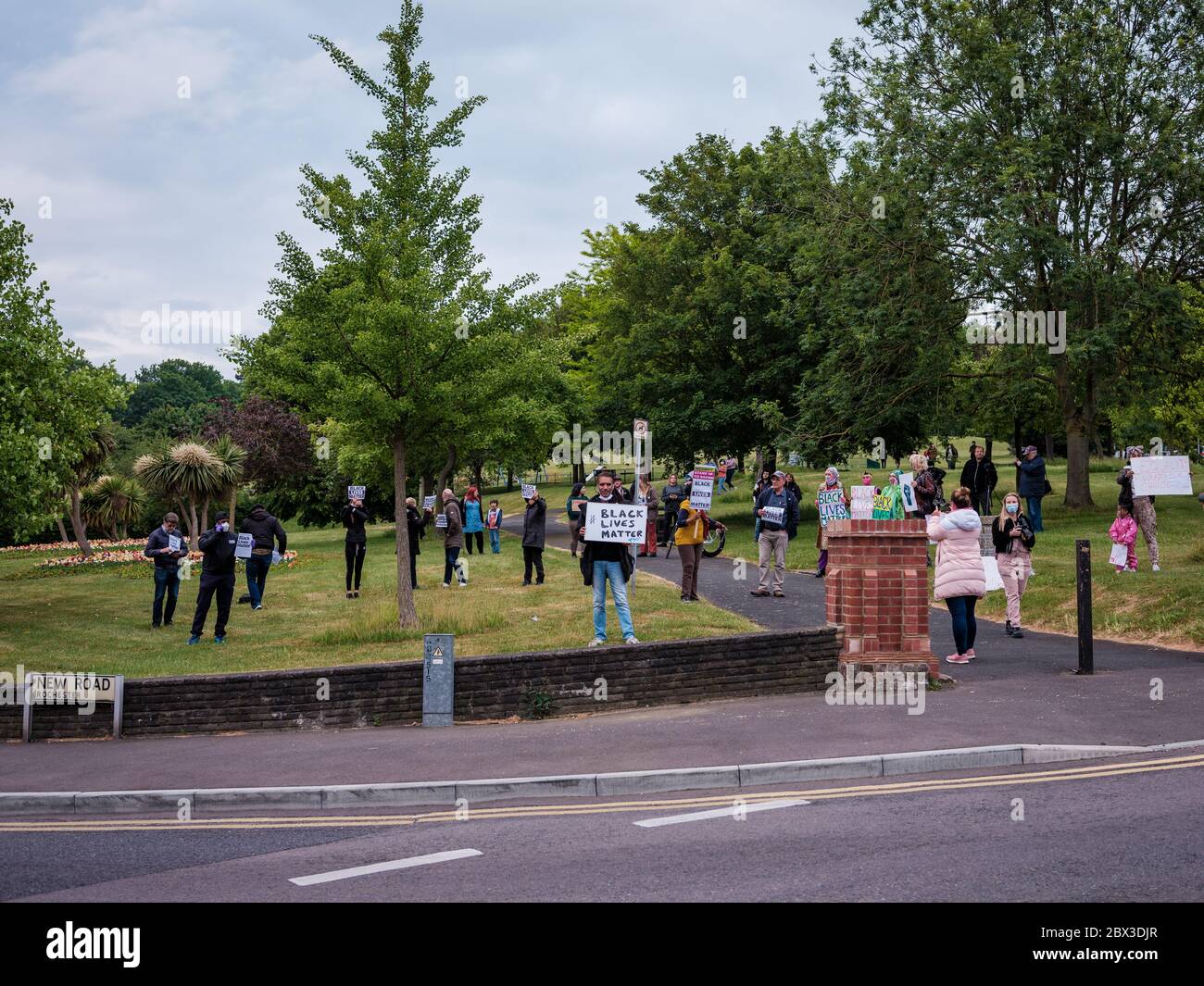 4th June 2020. Rochester, Kent. United Kingdom. Supporters for group ...