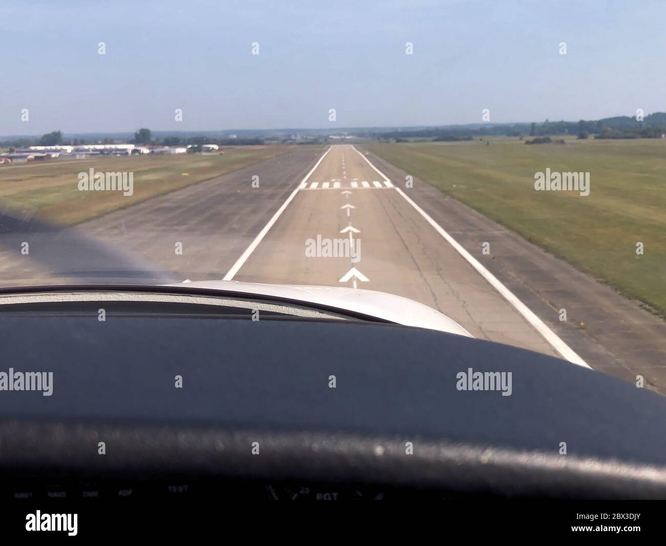 Runway strip final approach Stock Photo - Alamy