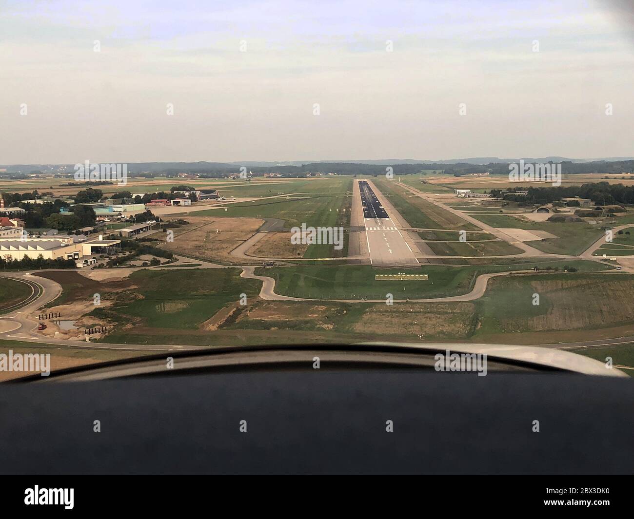 Runway strip final approach Stock Photo - Alamy