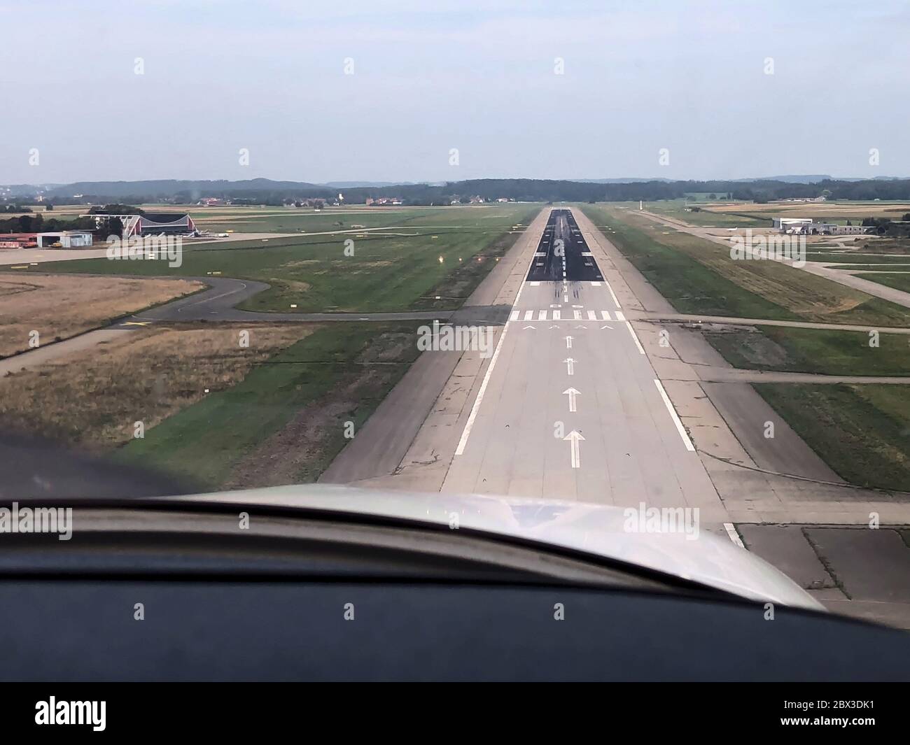Runway strip final approach Stock Photo - Alamy