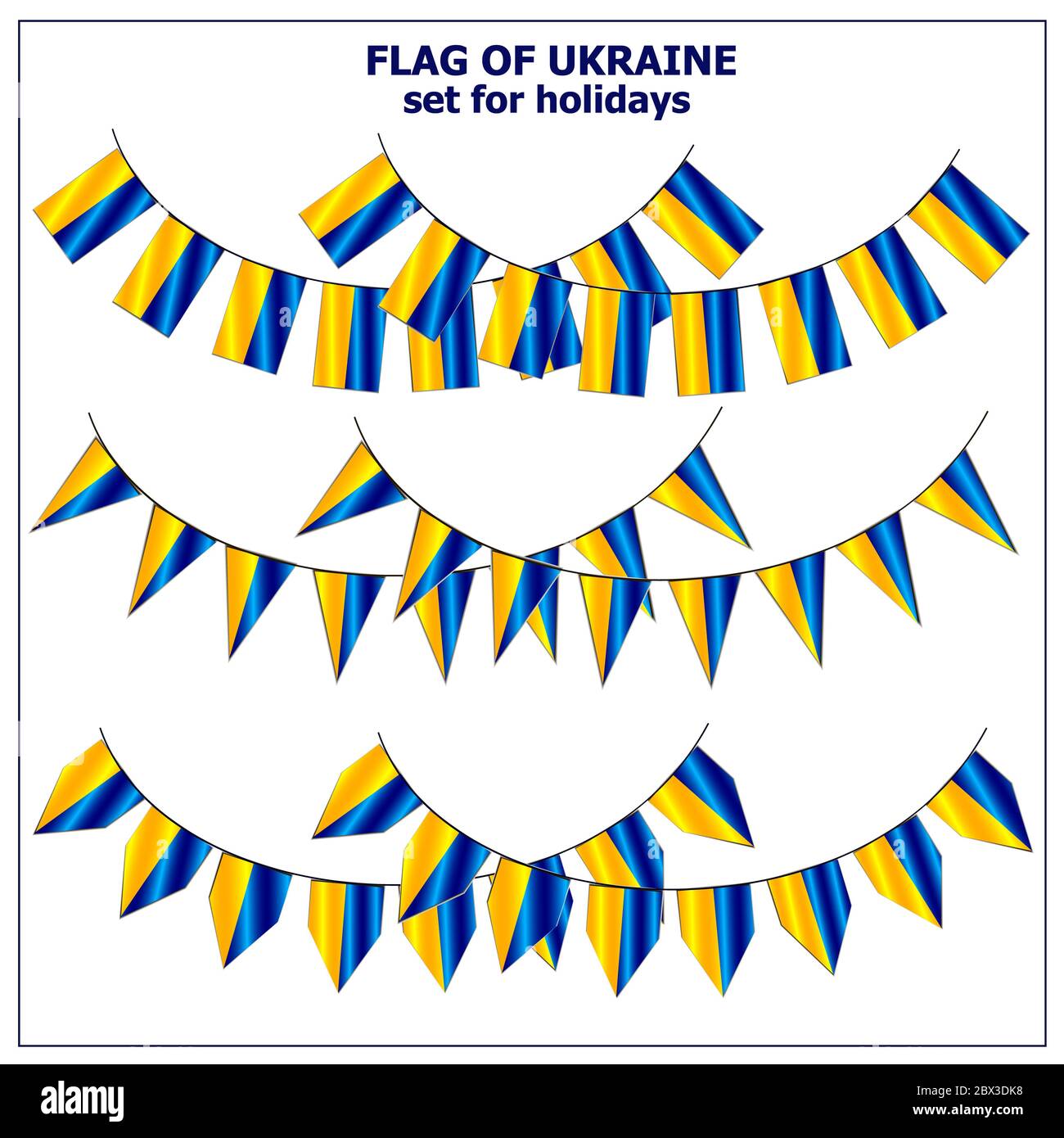 Set with flags of Ukraine. Colorful illustration with flags for web ...