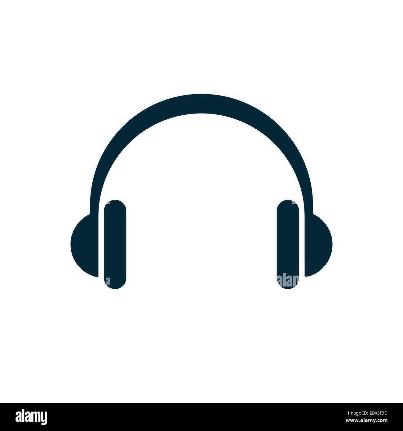 Headphones on white background. Flat vector headphones design Stock ...
