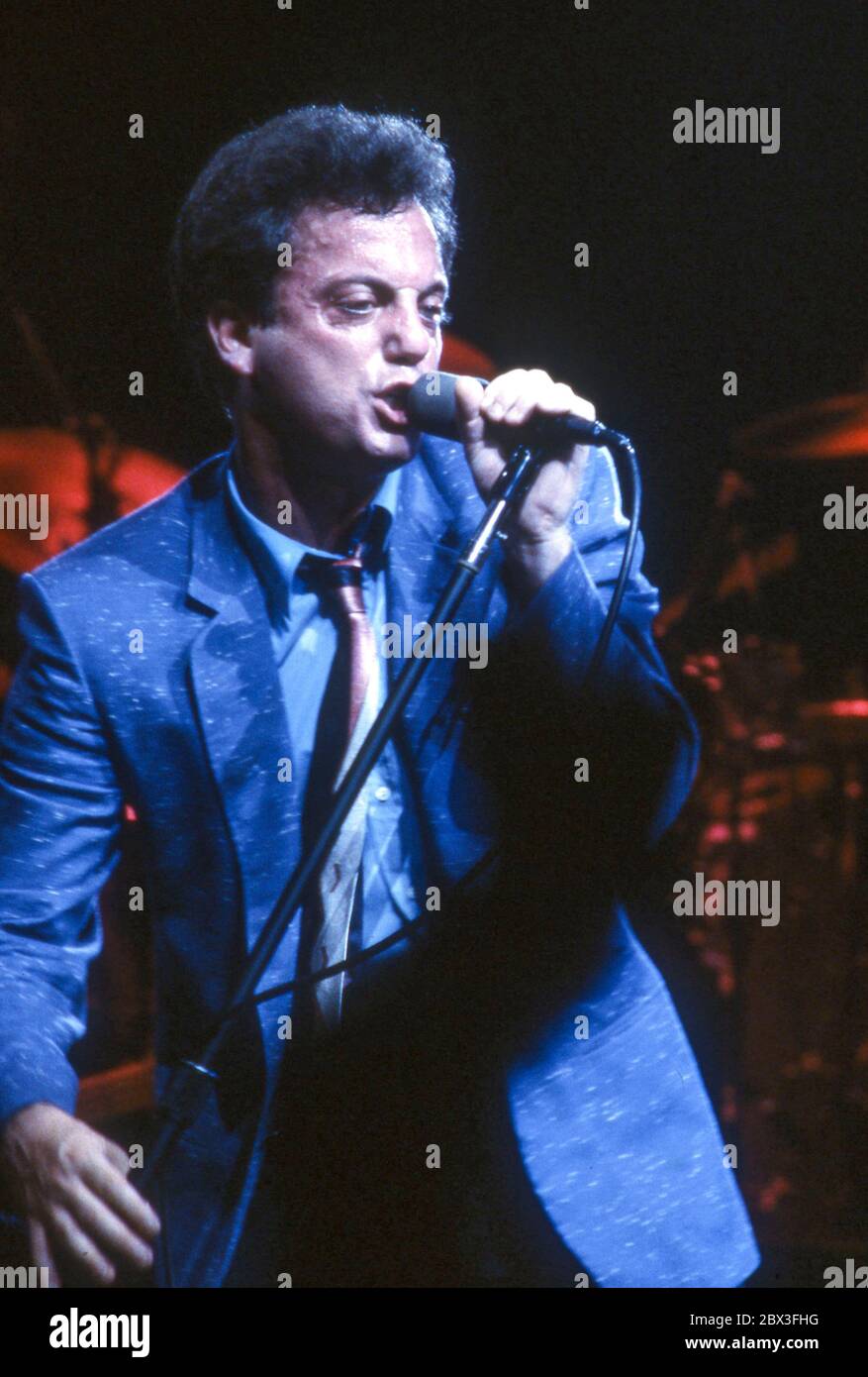 Billy Joel performing at Wembley Arena 8th June 1984 Stock Photo - Alamy