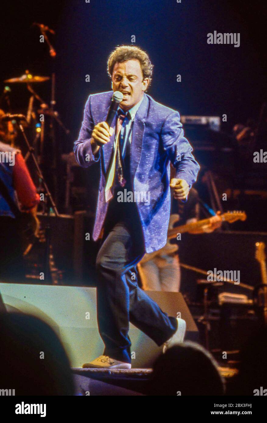 Billy Joel performing at Wembley Arena 8th June 1984 Stock Photo - Alamy