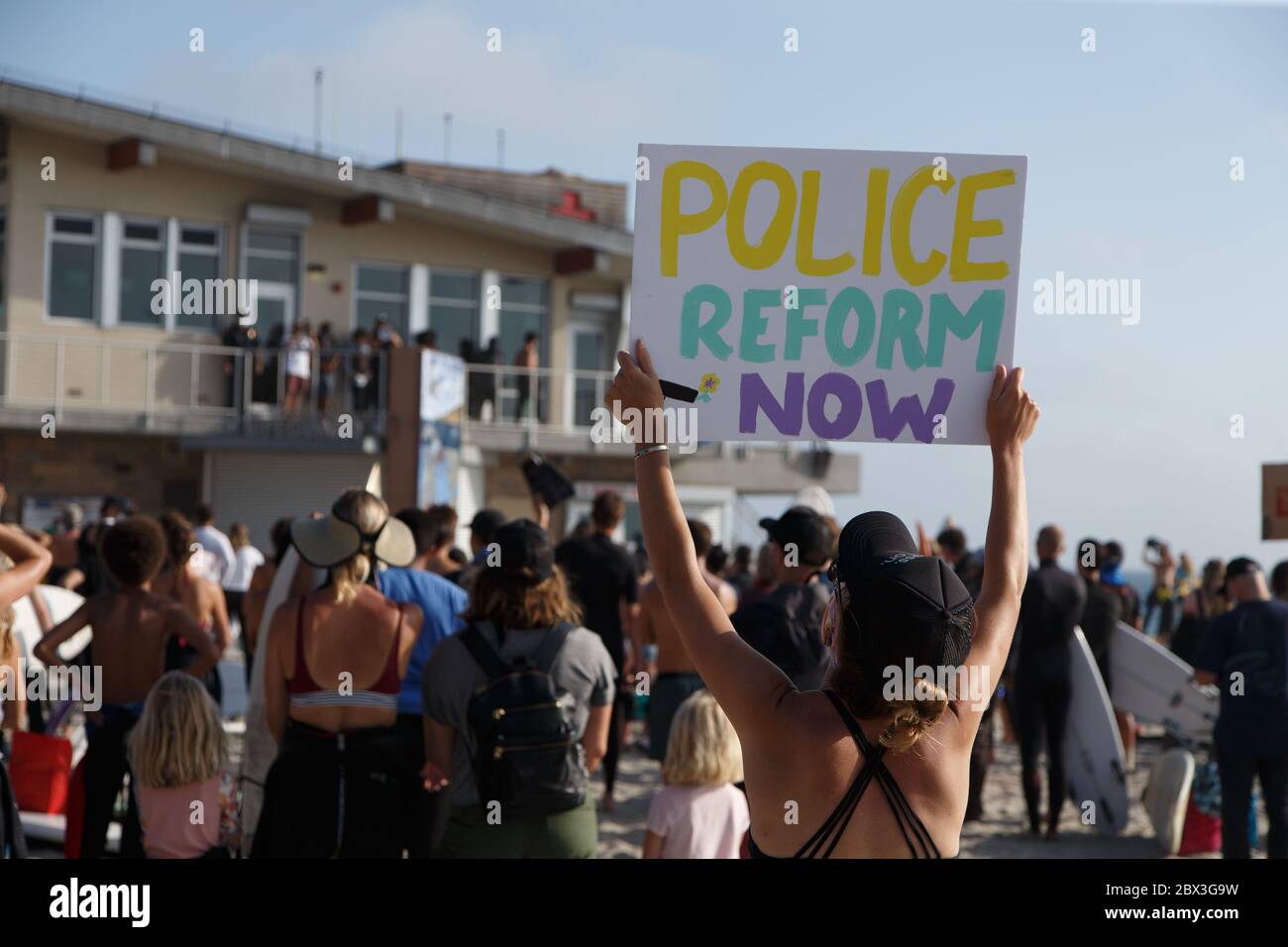 Humans rights protest with surfers hi-res stock photography and images ...