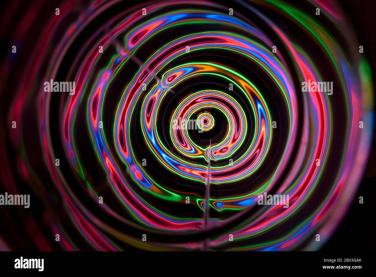 Sound waves in the dark in full color Stock Photo - Alamy