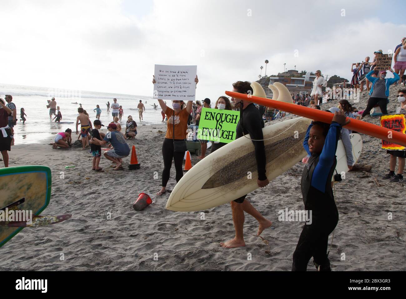 Humans rights protest with surfers hi-res stock photography and images ...