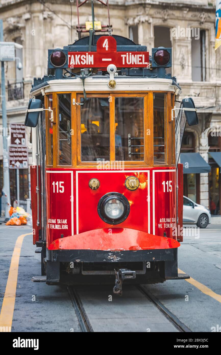 Closeup old famous tram hi-res stock photography and images - Alamy