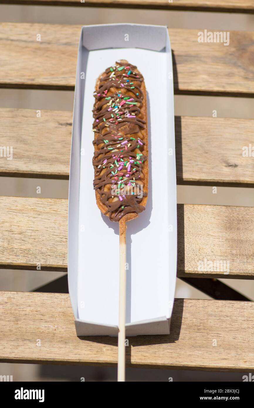 Waffle on a stick hi-res stock photography and images - Alamy