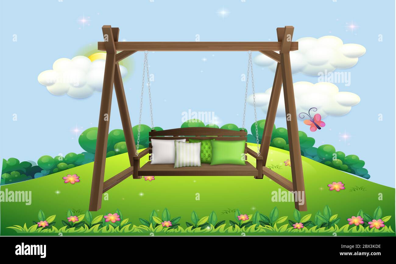 Table chair wooden wall Stock Vector Images - Alamy