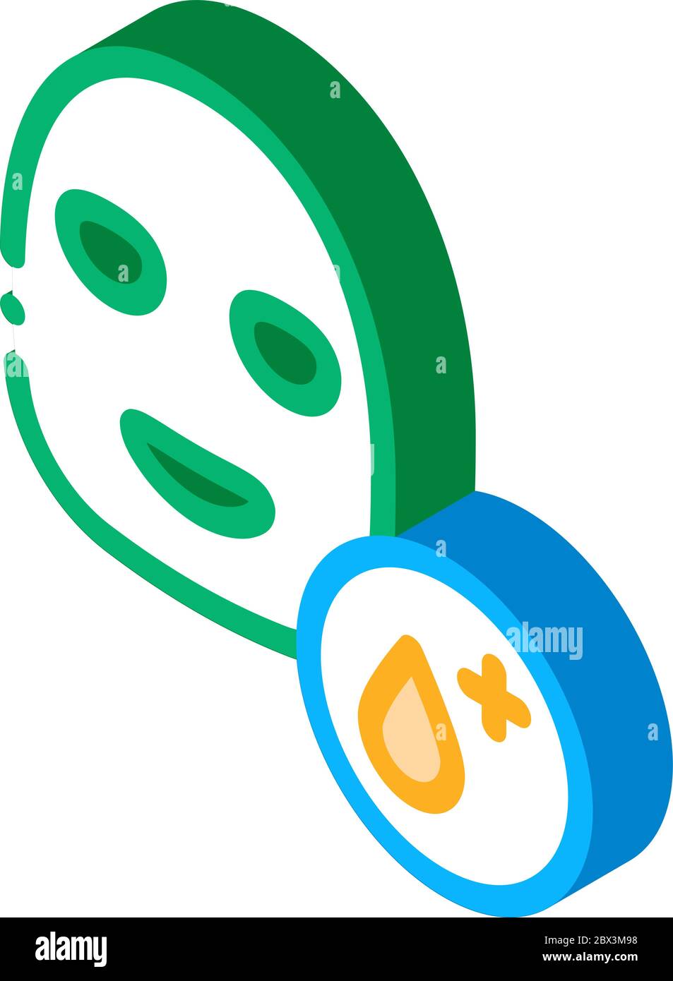 Moisturizing Face Mask isometric icon vector illustration Stock Vector ...