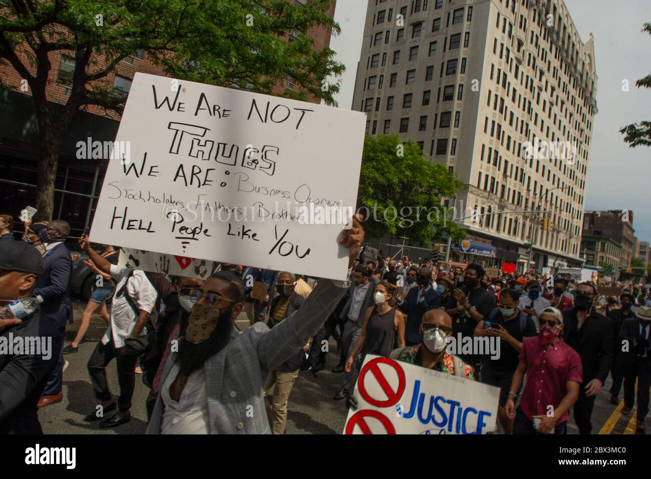 New York City, USA, 06/04/2020 . Marchers begin the start of the 100 ...