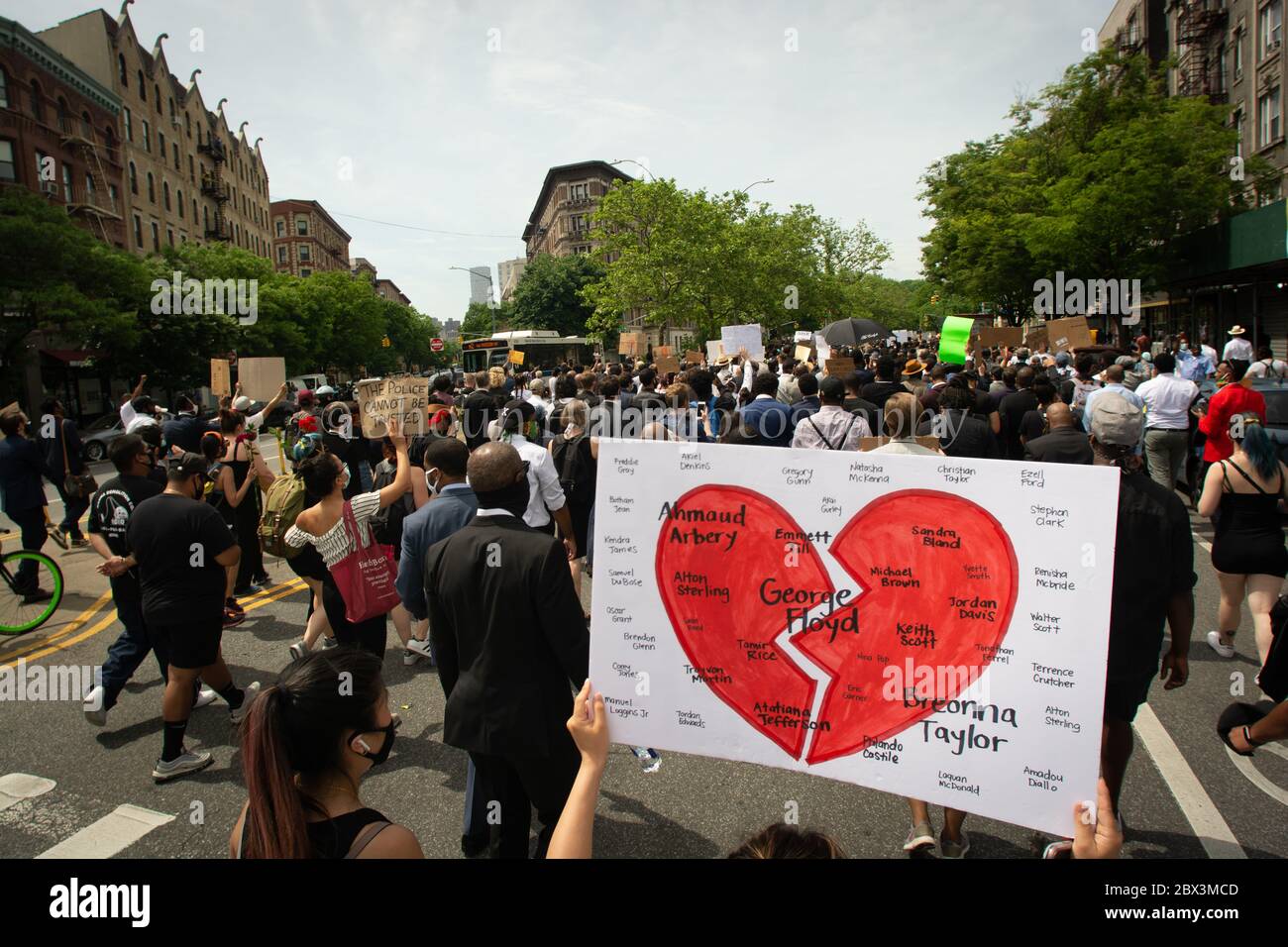New York City, USA, 06/04/2020 . Marchers participate in the 100 Black ...
