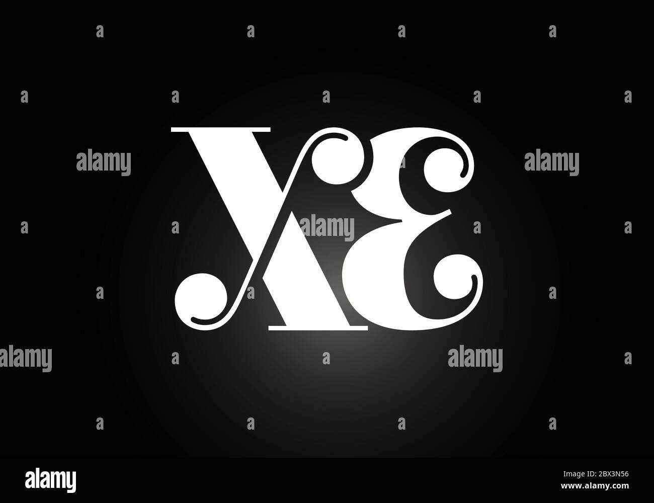 Initial Monogram Letter X E Logo Design Vector Template. X E Letter ...