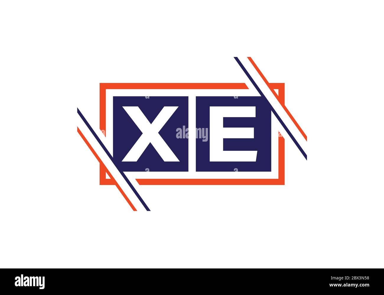 Initial Monogram Letter X E Logo Design Vector Template. X E Letter ...