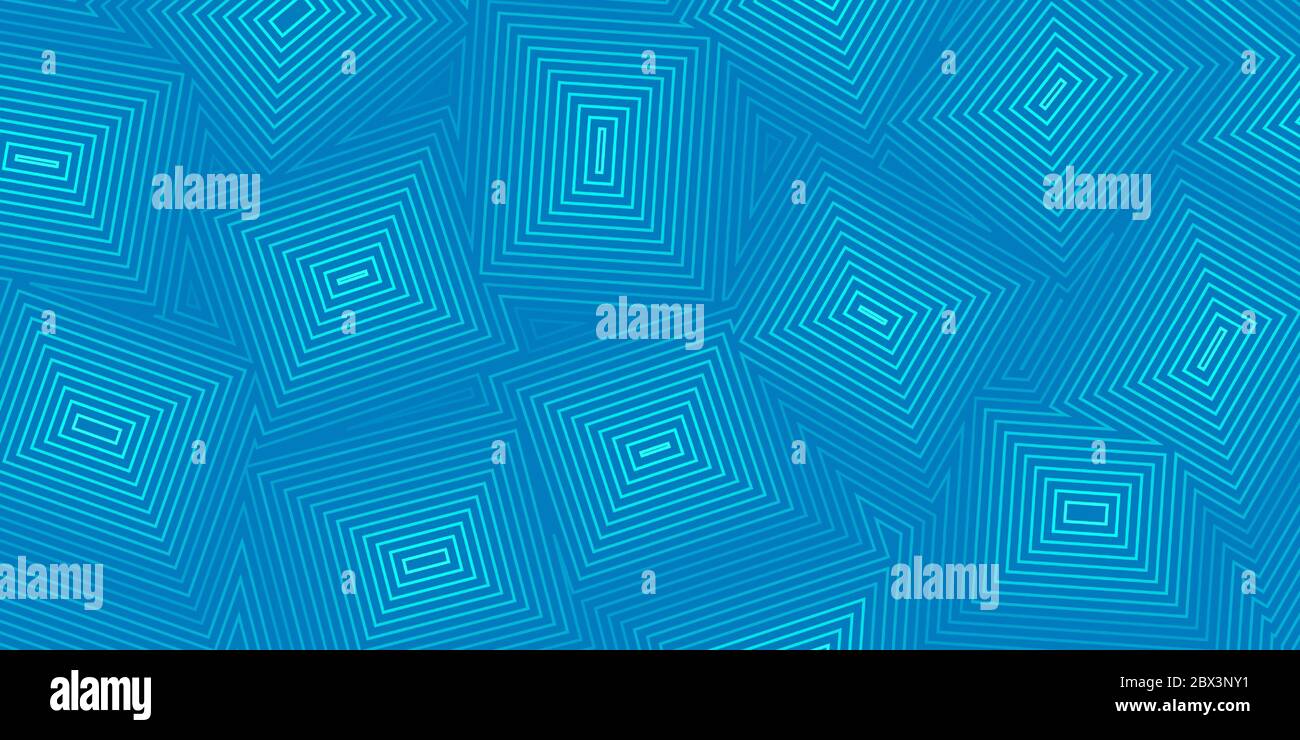Abstract background of concentric squares in light blue colors Stock ...
