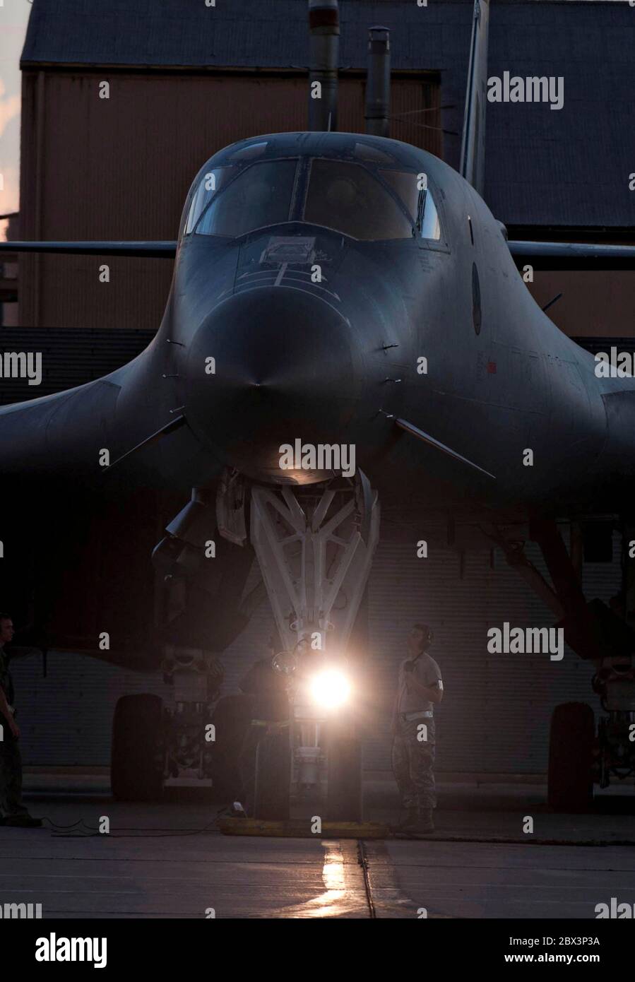 U.S. Air Force 28th Aircraft Maintenance Squadron airmen perform pre ...