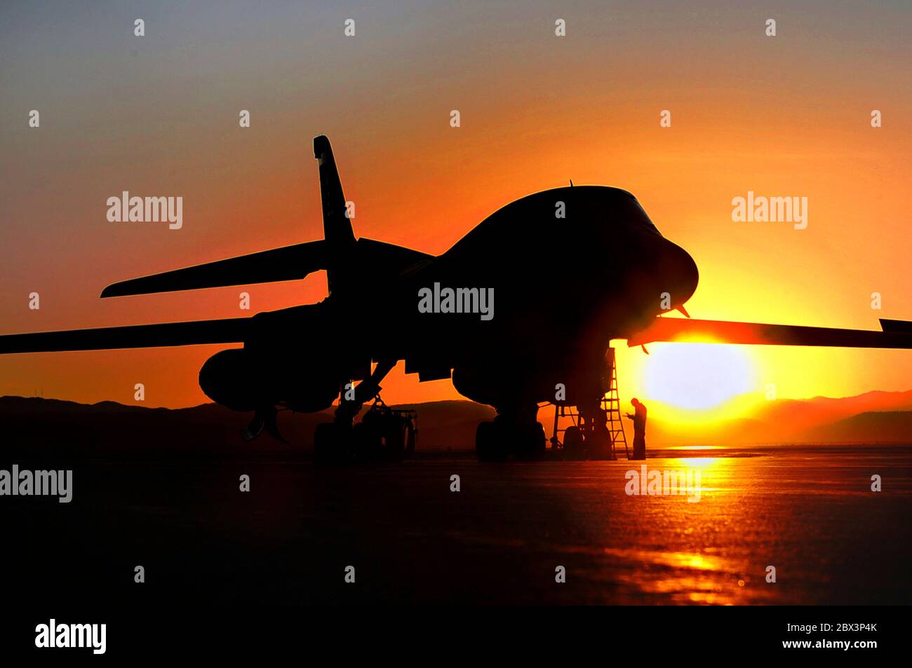 A U.S. Air Force B-1B Lancer stealth bomber aircraft from the 28th Bomb ...