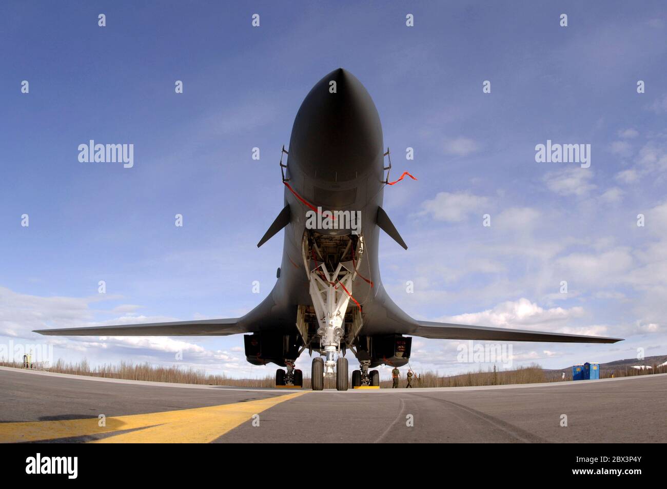 A U.S. Air Force B-1B Lancer stealth bomber aircraft from the 28th Bomb ...