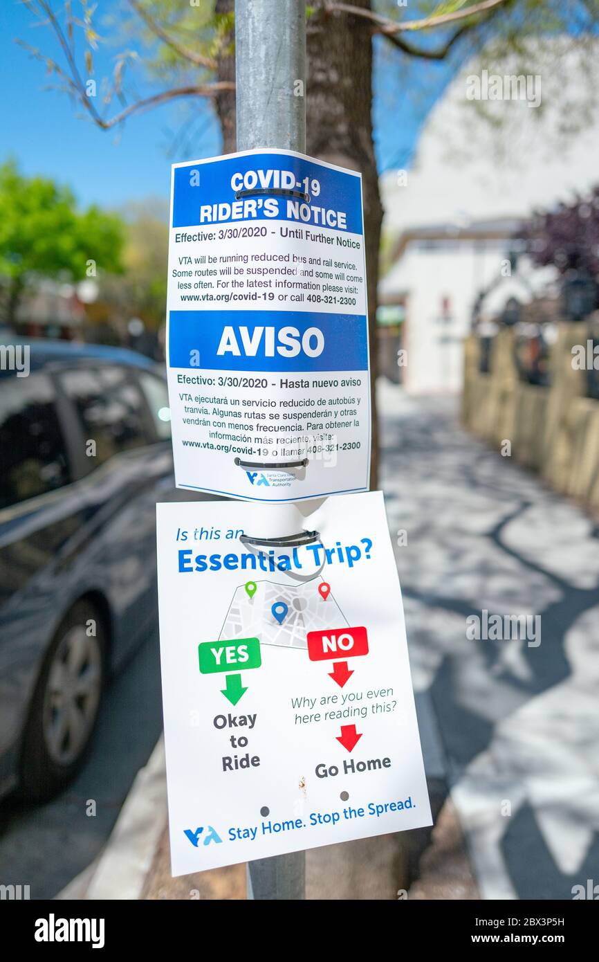 A flowchart on a Valley Transit Authority (VTA) bus stop pylon directs ...