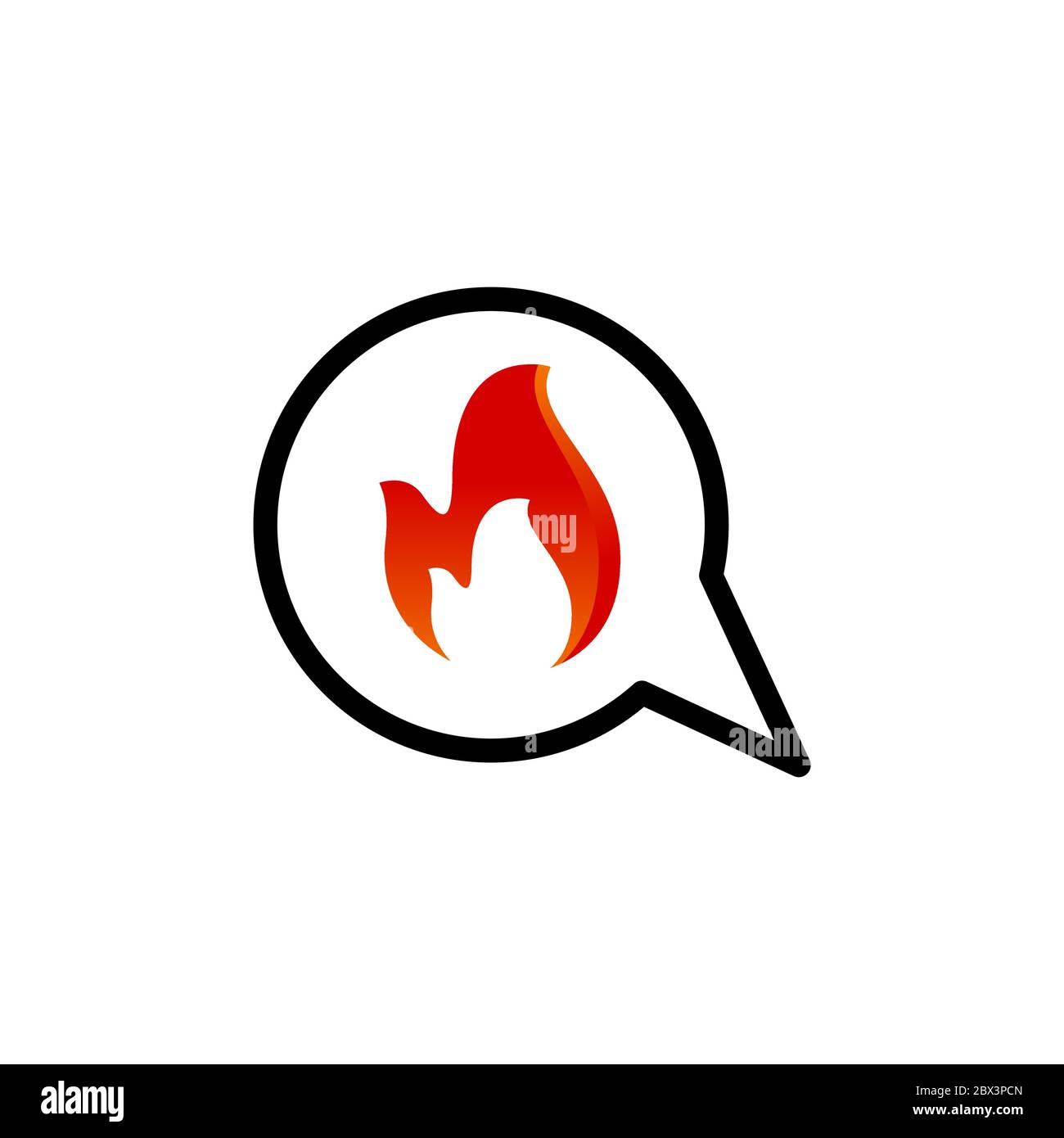 bubble chat flame vector design template illustration Stock Vector ...