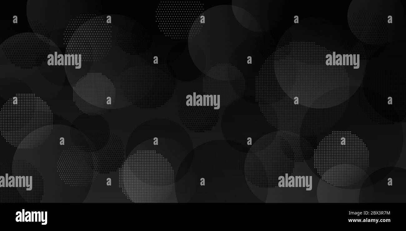 Abstract background of intersecting circles consisting of dots, in black colors Stock Vector ...