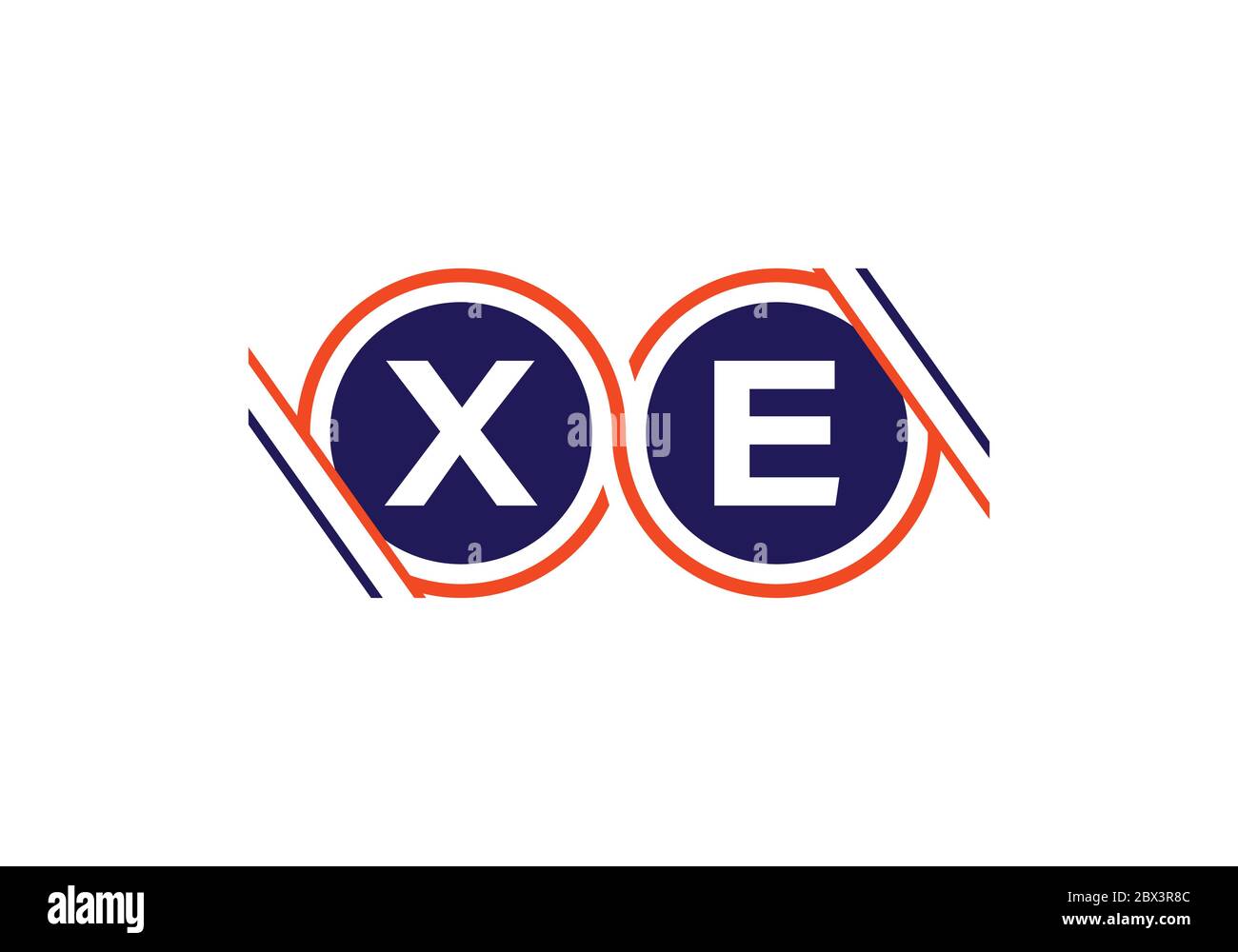 Initial Monogram Letter X E Logo Design Vector Template. X E Letter ...