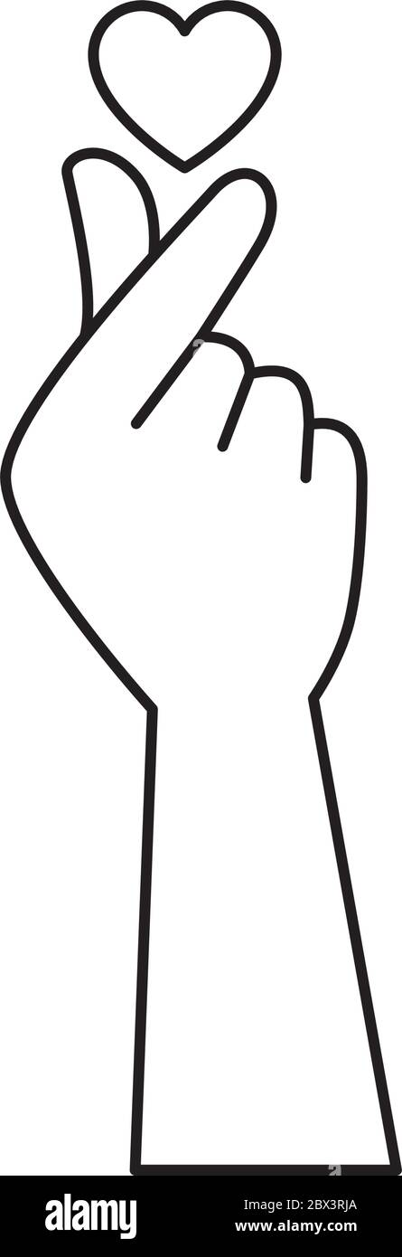 heart over hand vector design Stock Vector Image & Art - Alamy