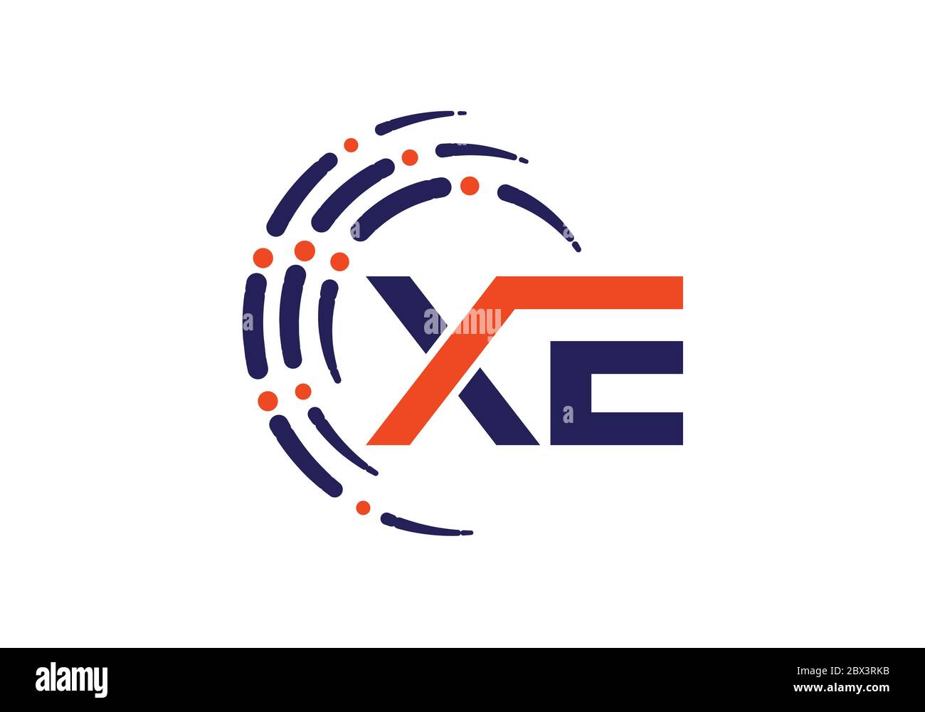 Initial Monogram Letter X E Logo Design Vector Template. X E Letter ...