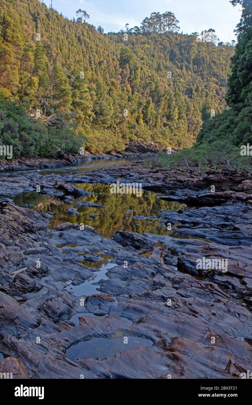 The Franklin River at sunset Stock Photo - Alamy