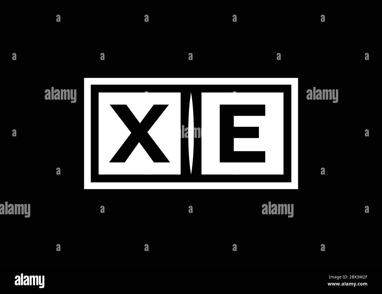Initial Monogram Letter X E Logo Design Vector Template. X E Letter ...