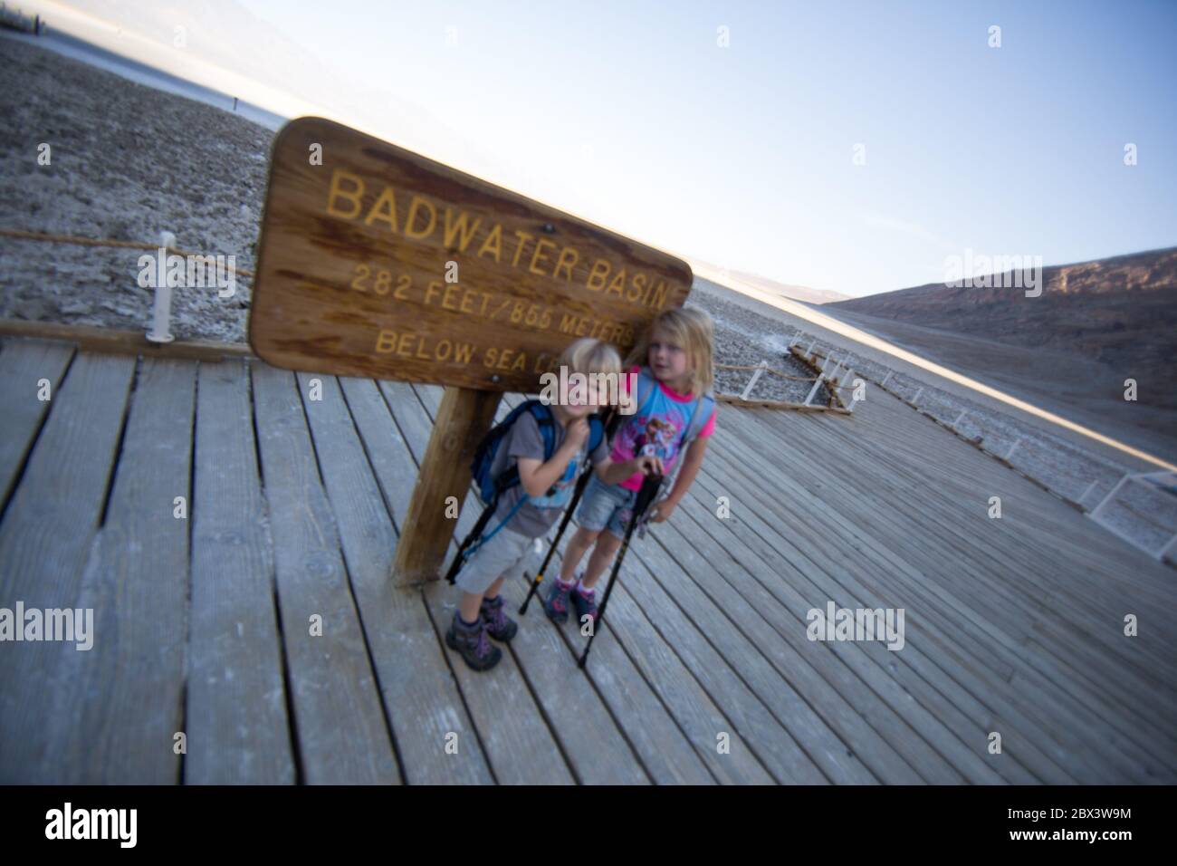Badwater Basin, Death Valley, the lowest point in North America Stock ...