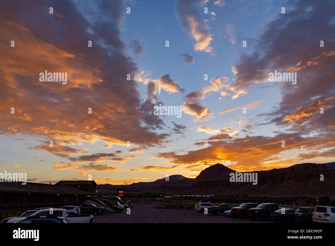 Beautiful sunset rural landscape of Torrey, Utah, USA Stock Photo - Alamy