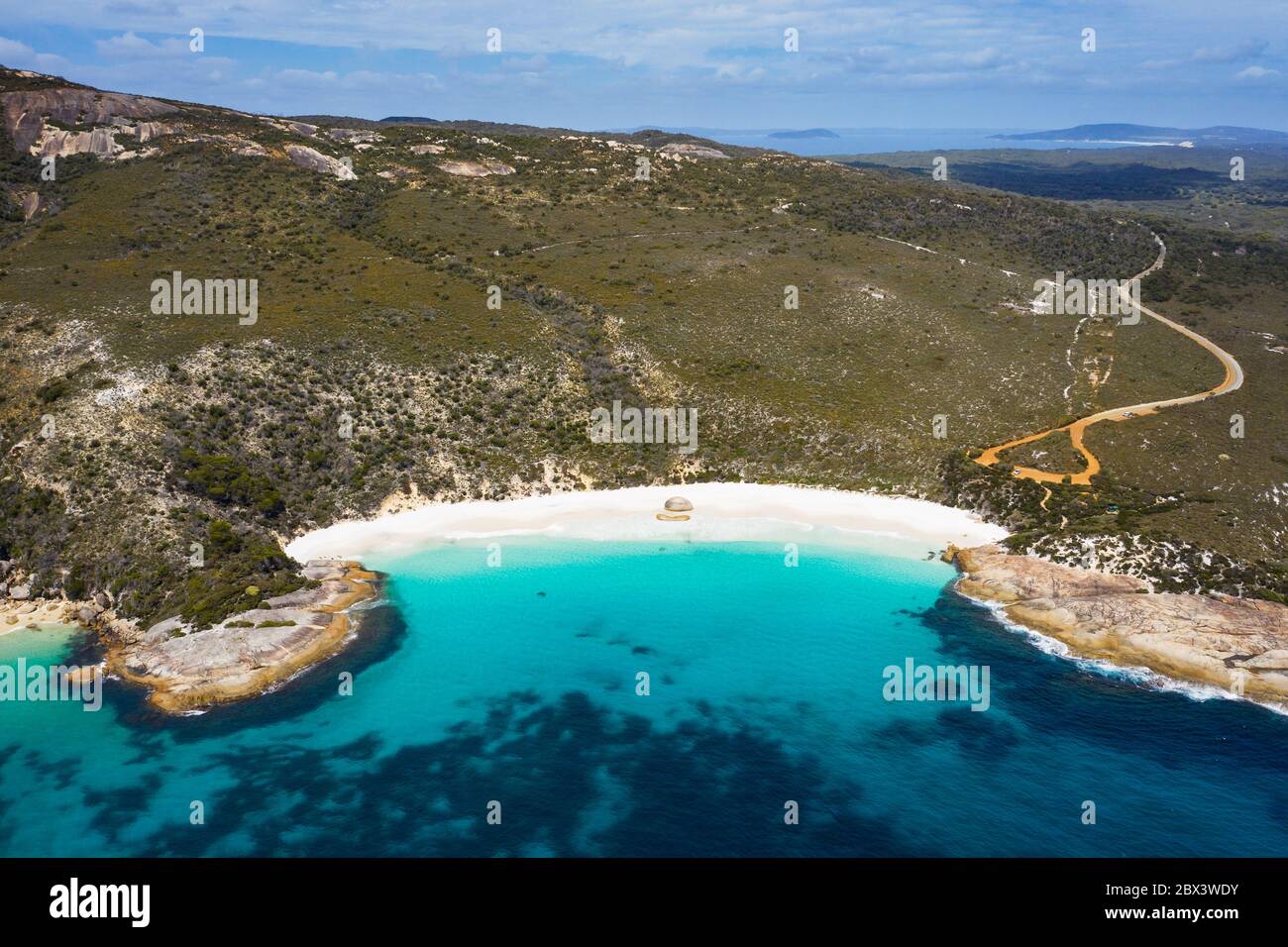 Aerial view of Little Beach in Nanarup, Western Australia Stock Photo ...