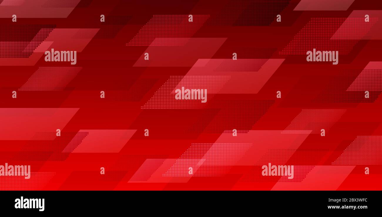 Abstract background of intersecting parallelograms consisting of dots, in red colors Stock ...