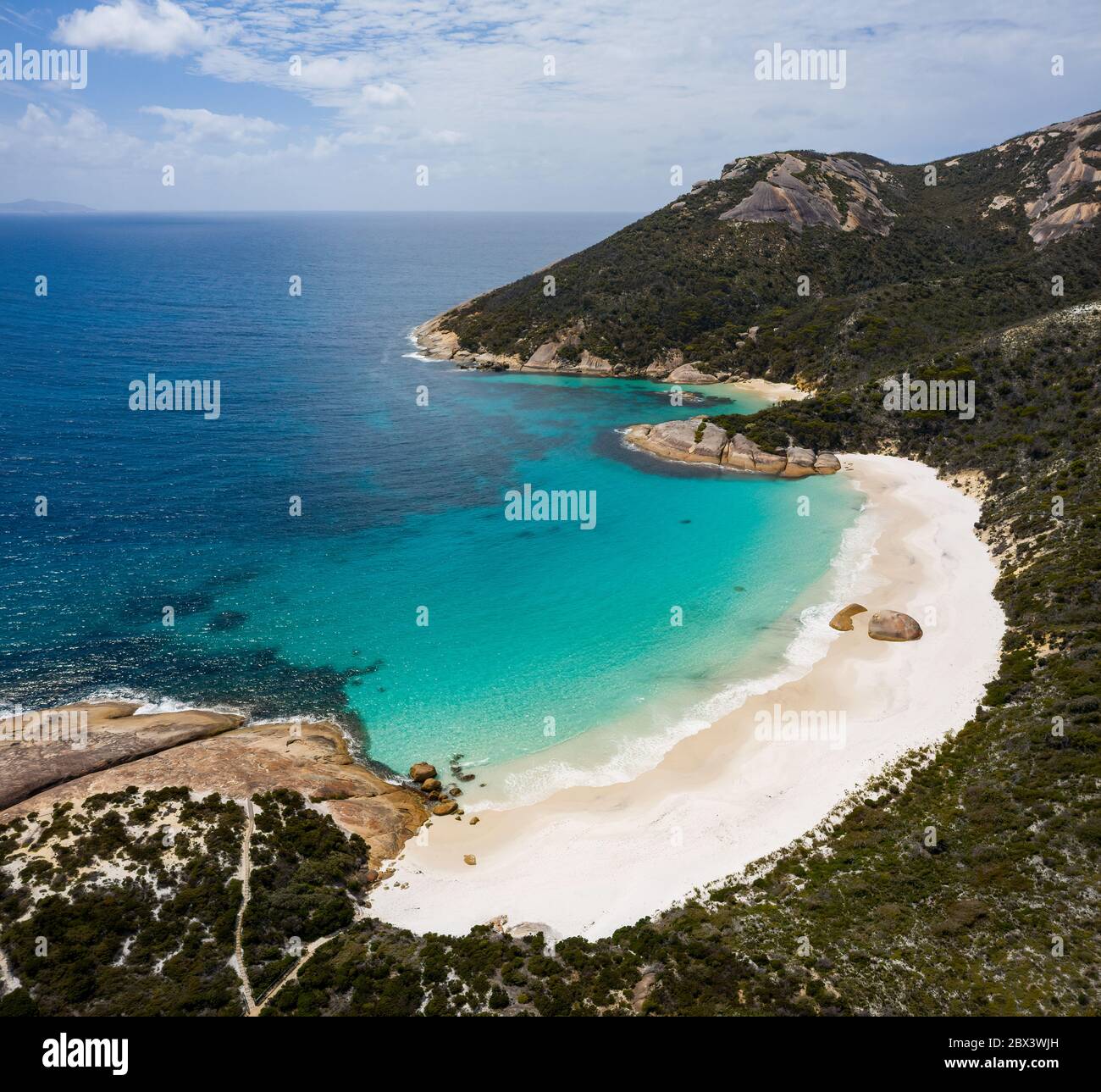 Aerial view of Little Beach in Nanarup, Western Australia Stock Photo ...