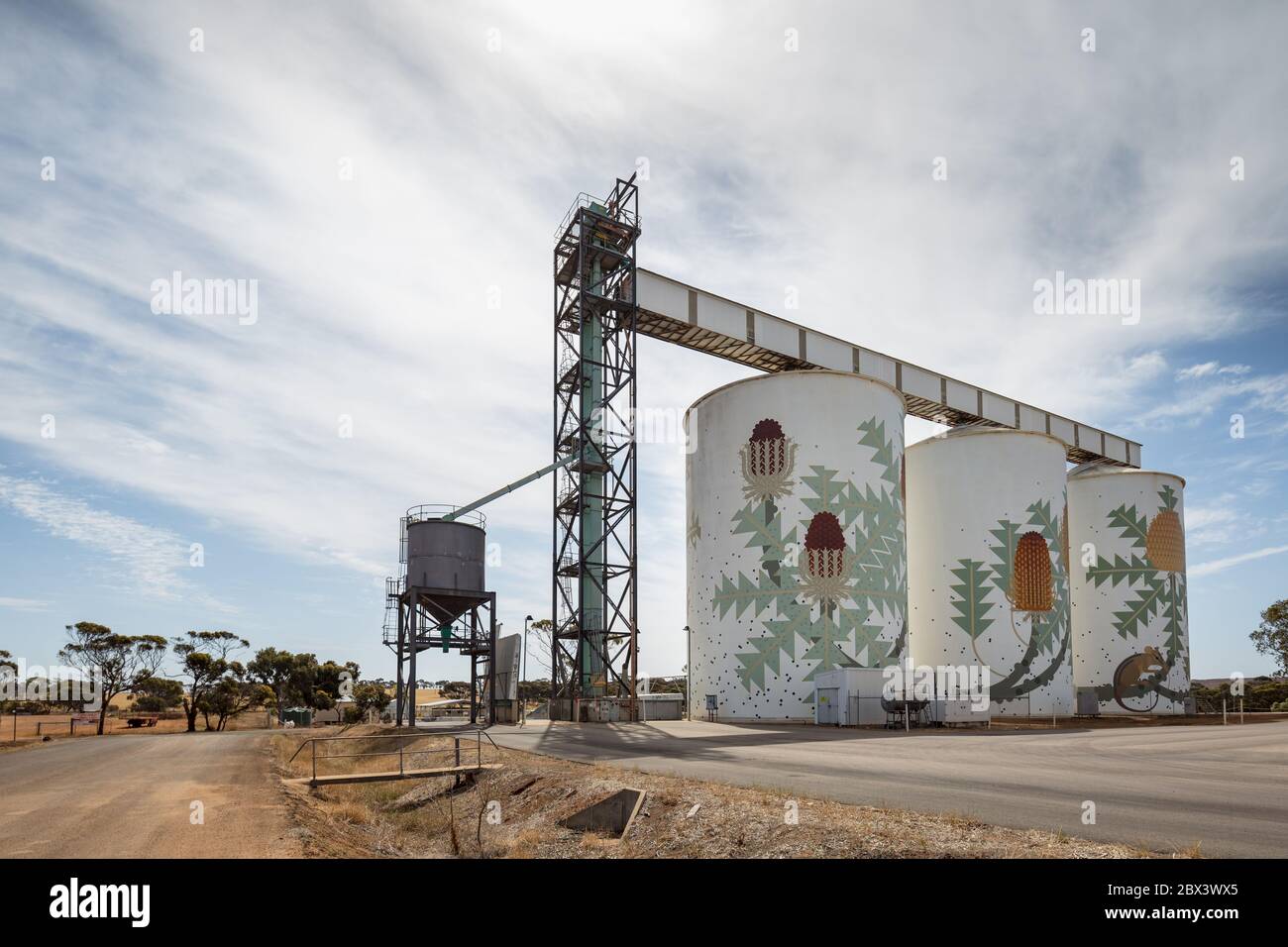 Ravensthorpe Western Australia Noveber 11th 2019 : View of the grain ...