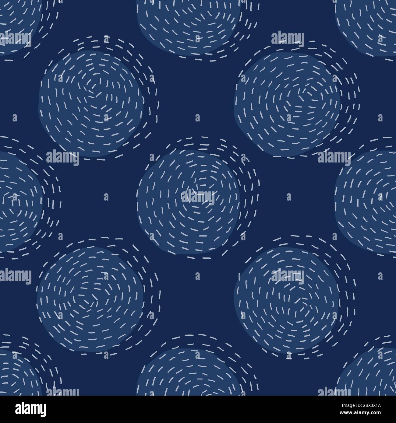 Embroidery Circle Sashiko Kantha Vector Pattern. Asian Needlework ...