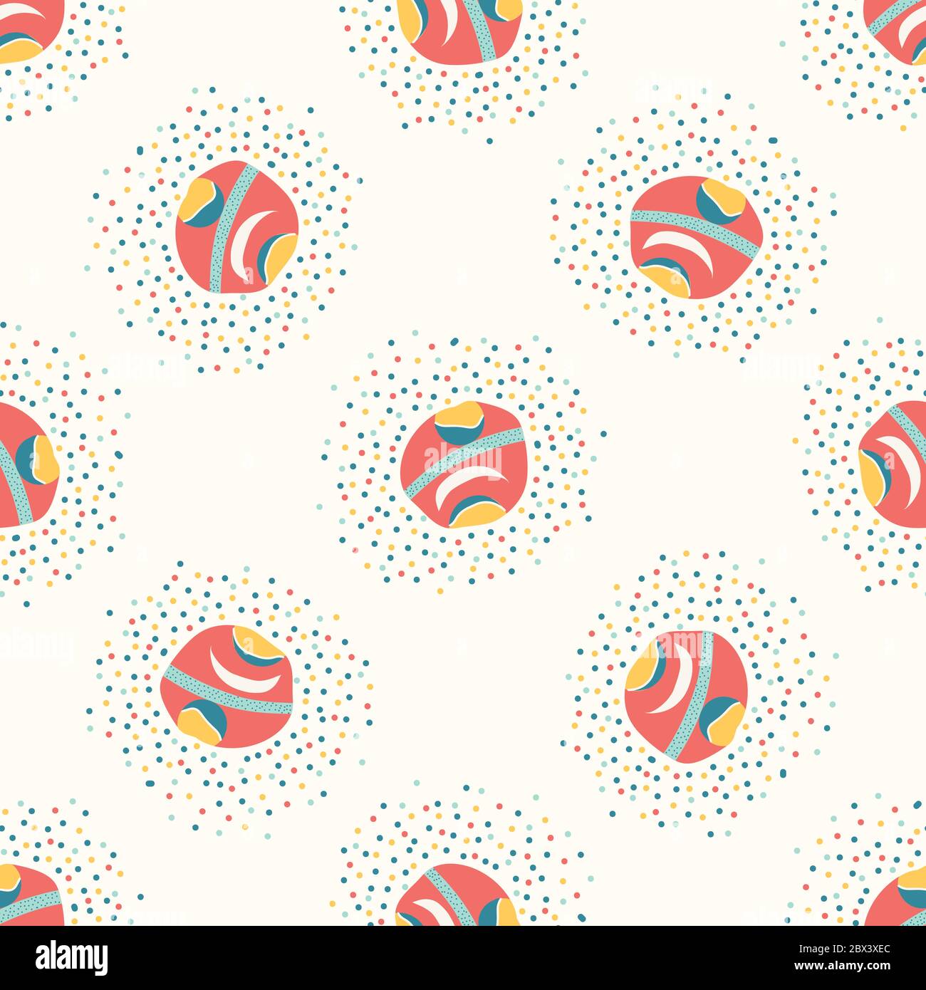 Seamless Polka Dots All Over Print Vector Texture. Modern Cut Out ...