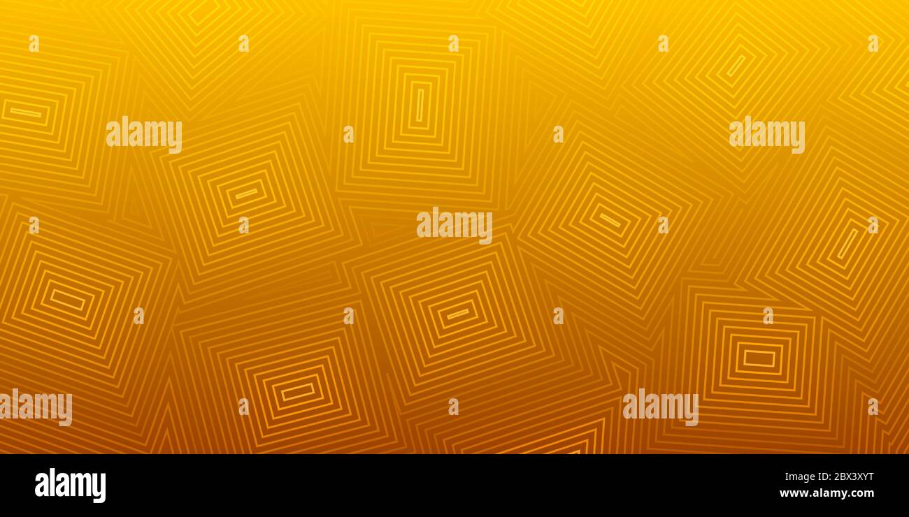 Abstract background of concentric squares in yellow colors Stock Vector ...