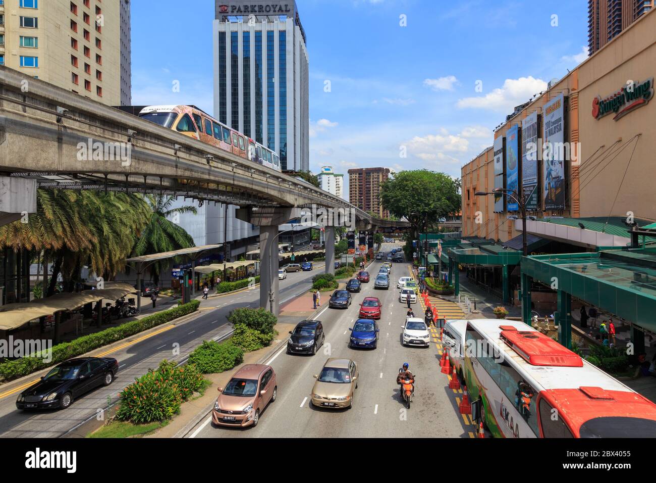 Bukit Bintang, Kuala Lumpur, Malaysia - CIRCA May, 2017 : Heavy traffic ...