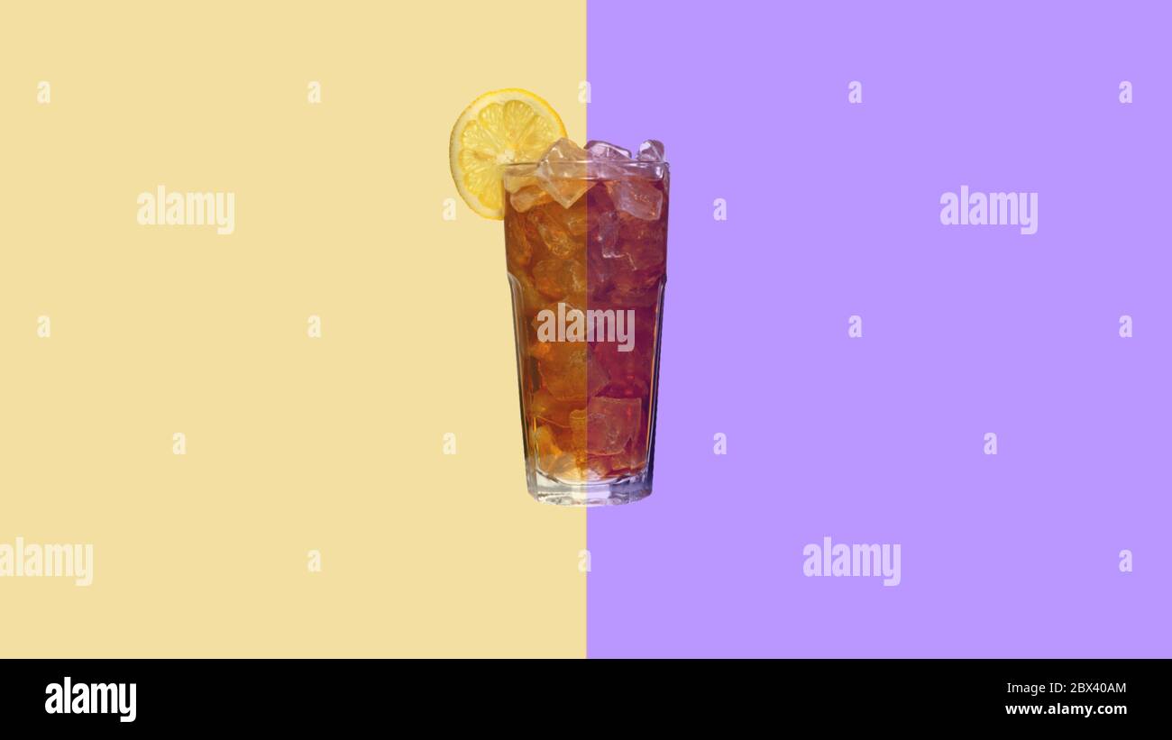 Background, poster, card or banner with an iced drink. Photo related to ...