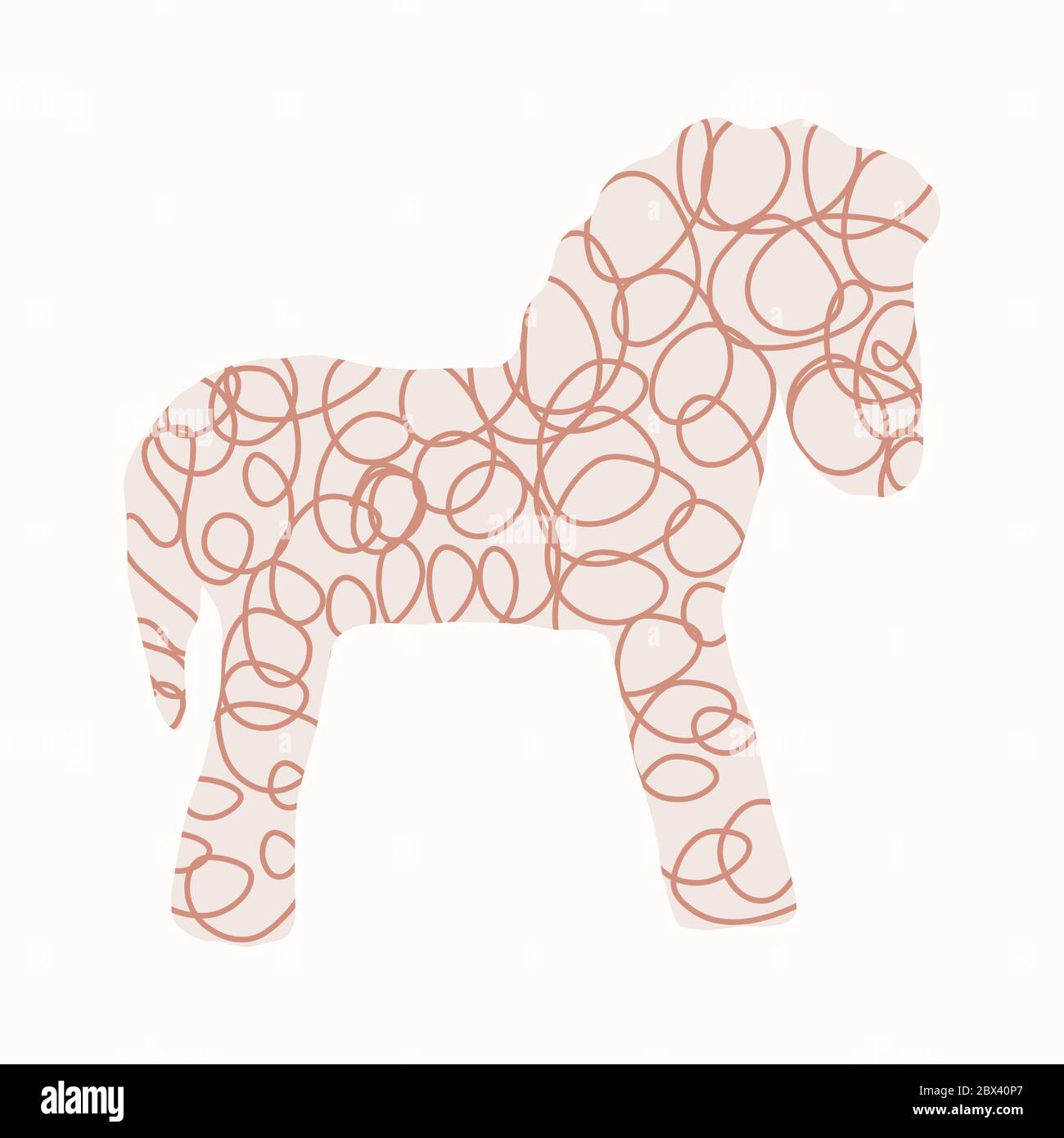 Adorable Vector Cartoon Lineless Zebra Standing Clip Art. Safari Animal ...