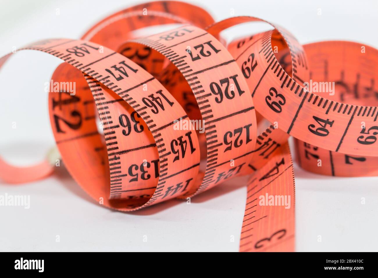 Abstract soft focus of measuring tape isolated on white , Measuring ...