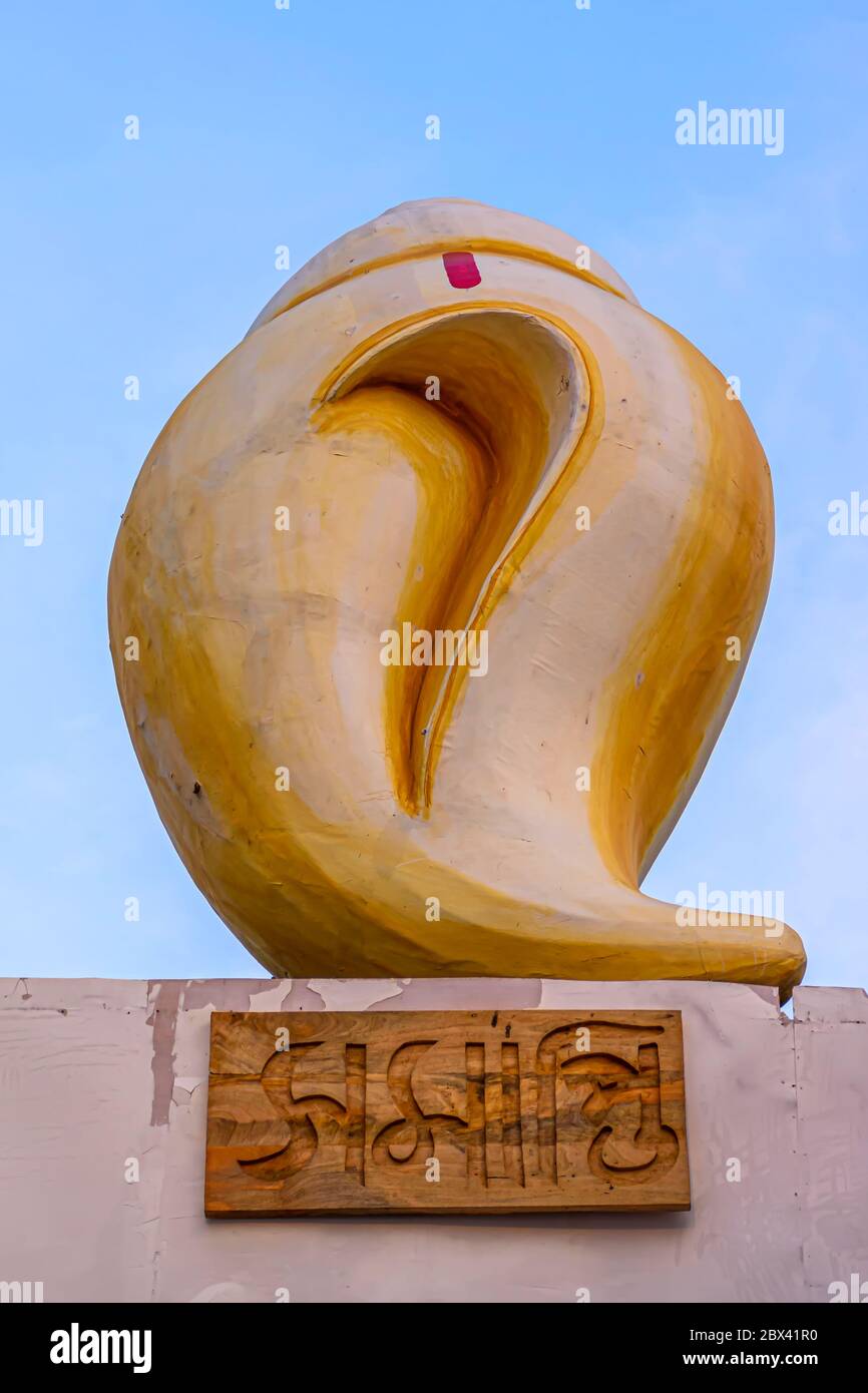 Picture of decorated Durga Puja pandal, Durga Puja is biggest religious ...
