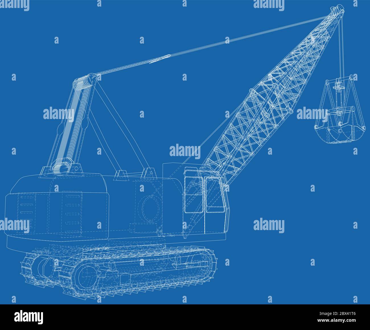 Mining machine. The machine of quarry mining works. The layers of ...