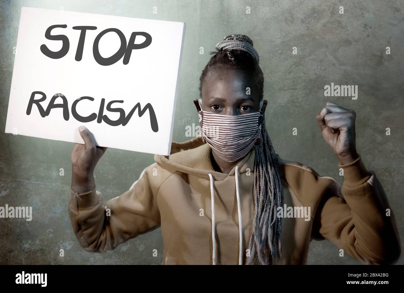 African american female protester hi-res stock photography and images ...