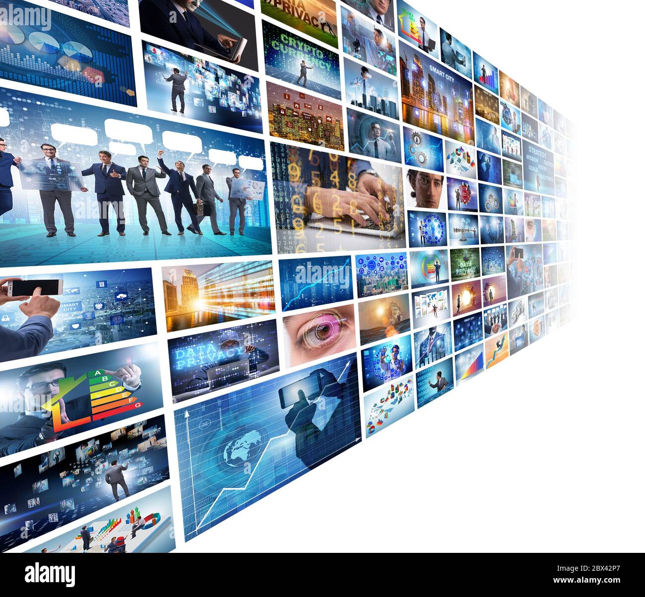 The collage of various business concepts Stock Photo - Alamy